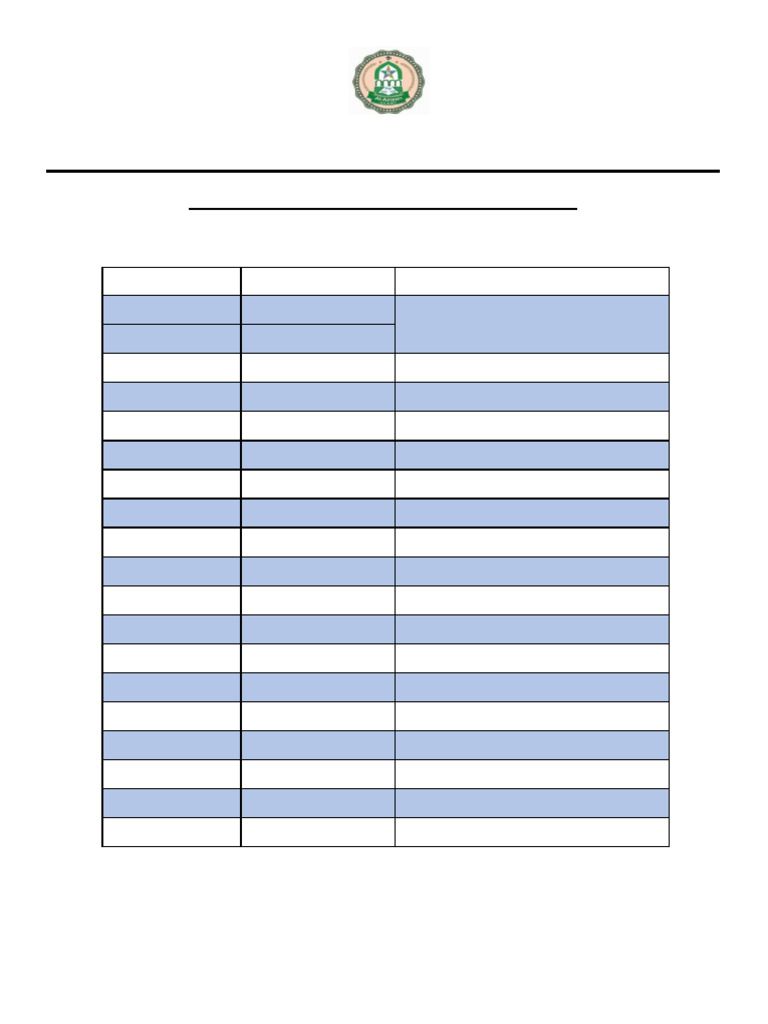 Class Schedule and Time Slots | PDF