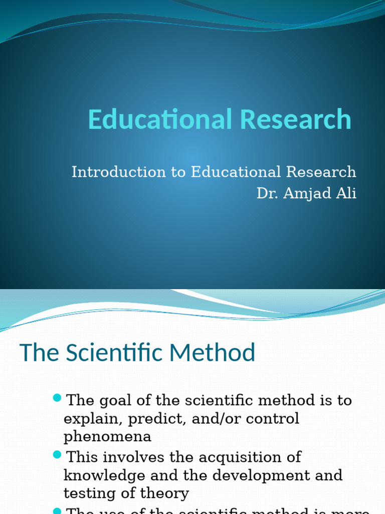 Unit 1-2 - Educational Research | PDF | Scientific Method ...