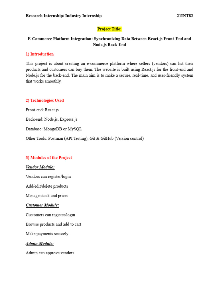 Sagar Internship Project Essay | PDF | Databases | Information Technology