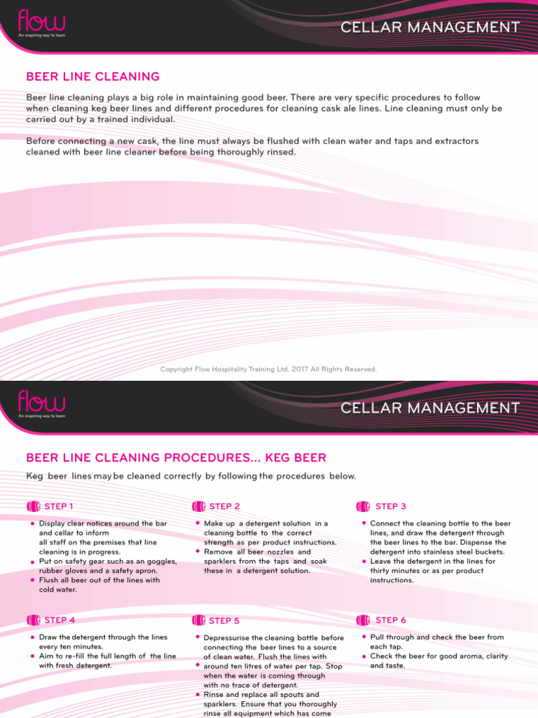 Cellar Management - Beer Line Cleaning | PDF
