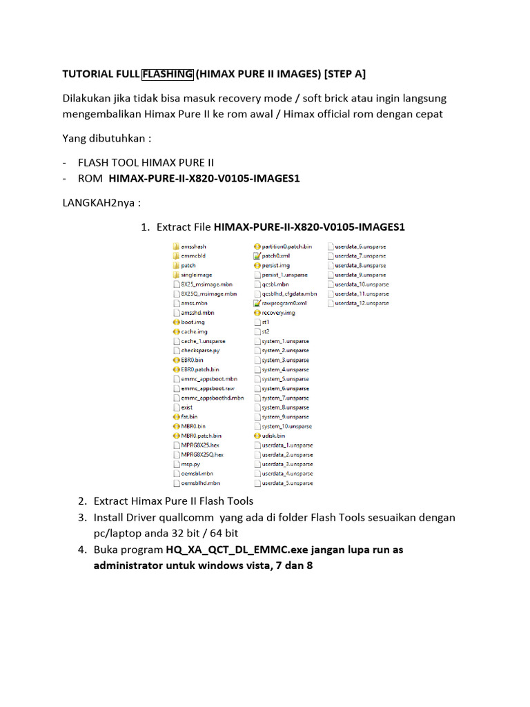 Tutorial Flash Himax Pure II | PDF