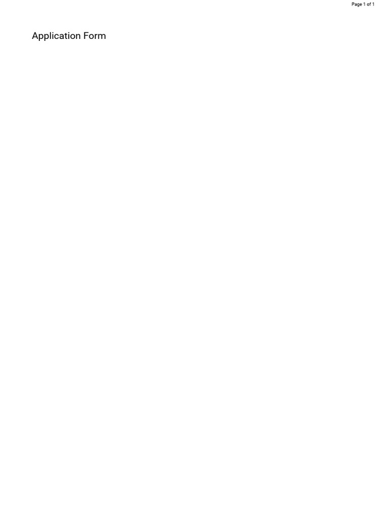 Application Form | PDF