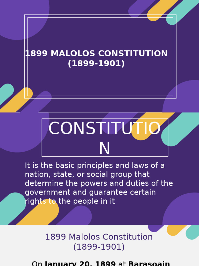 1899 Malolos Constitution | PDF