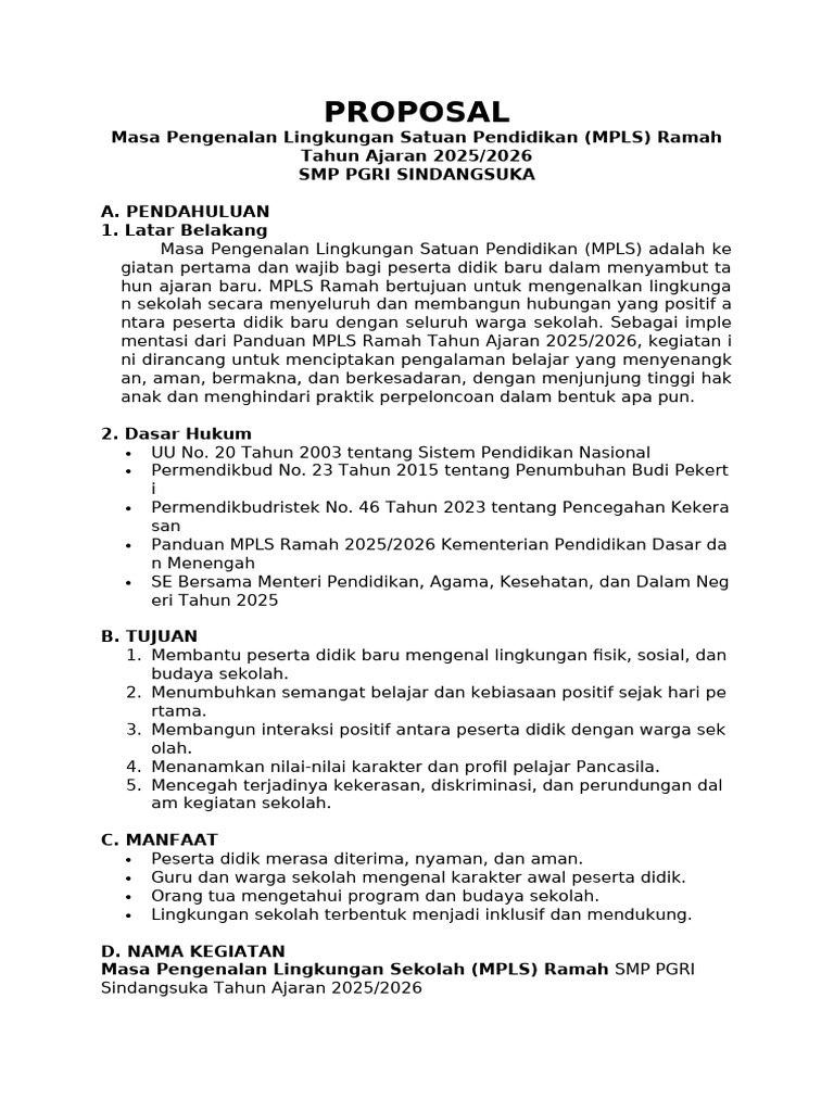 Proposal Mpls Sekolah | PDF