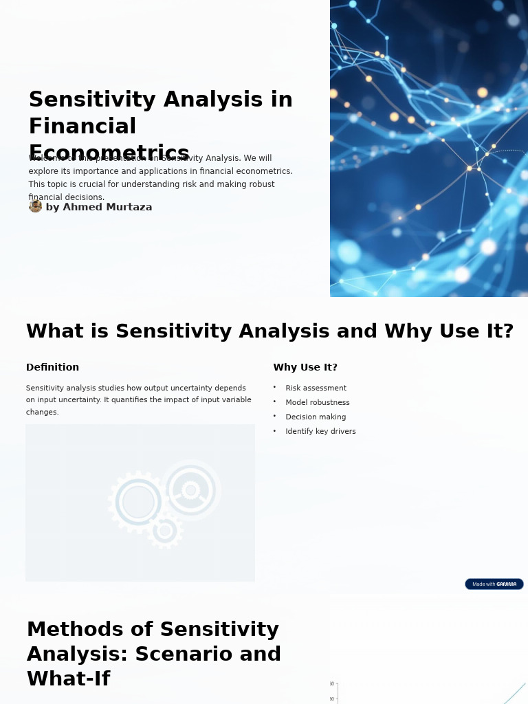 Sensitivity Analysis in Financial Econometrics | PDF | Sensitivity ...