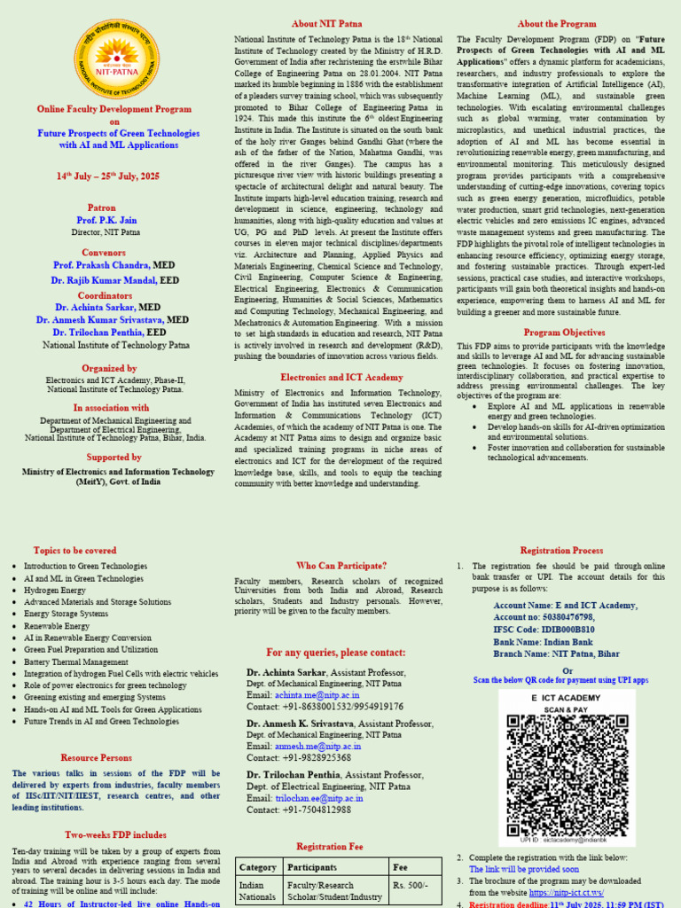 FDP Brochure Green Technology 2025 Common | PDF | Environmental ...