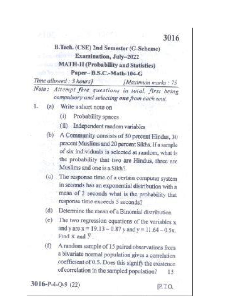 Maths 2022 Pyq | PDF