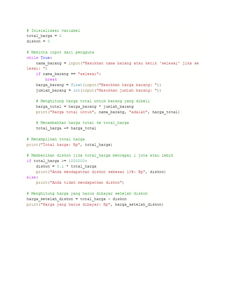 Aplikasi Kasir Sederhana | PDF