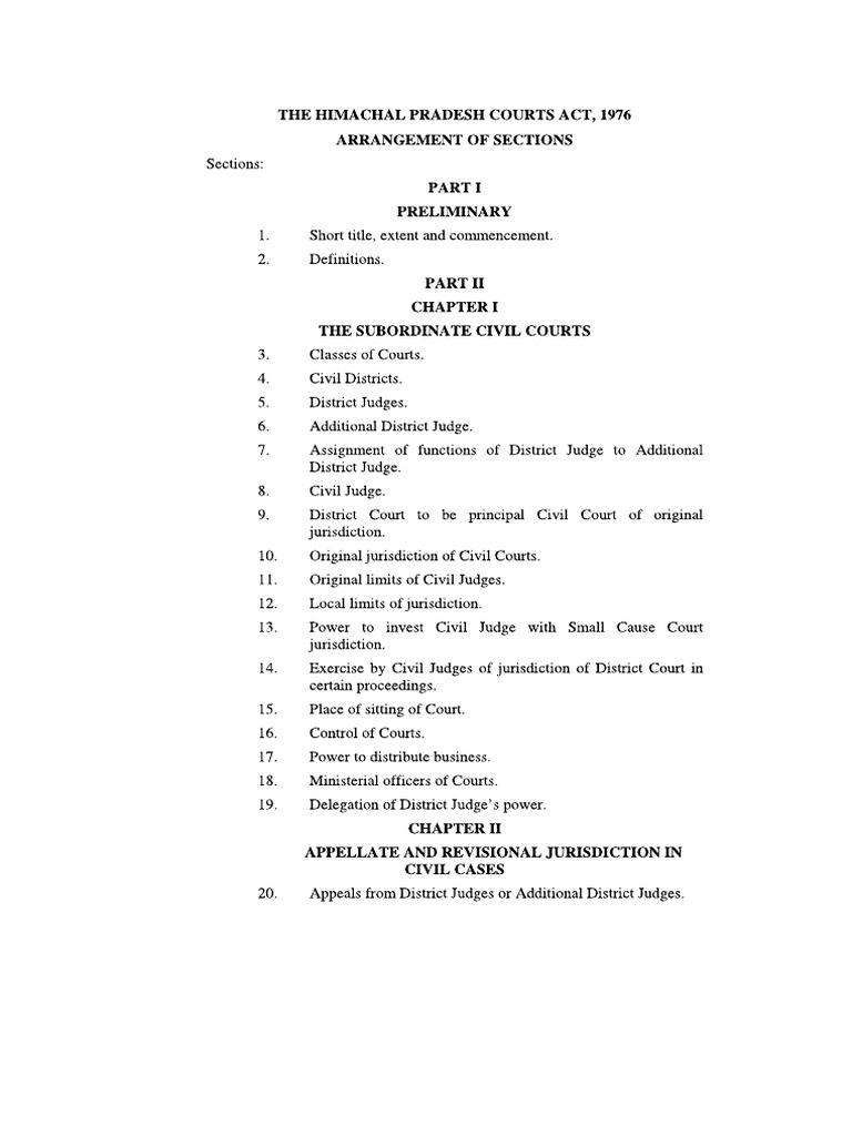HP Courts Act | PDF