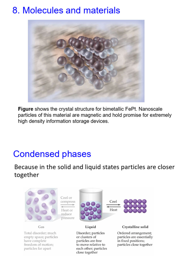 Molecules and Materials | PDF | Intermolecular Force | Chemical Bond