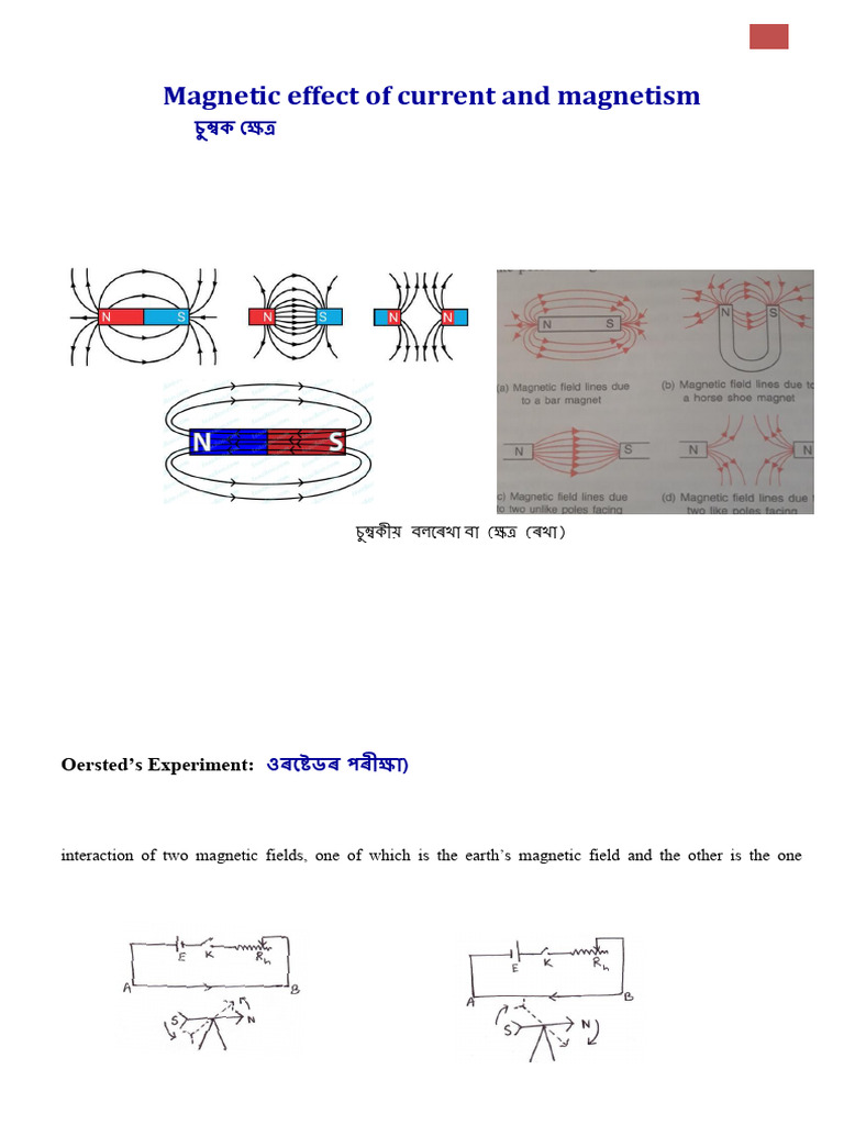 Magnetic Effect of Current | PDF | Magnetic Field | Magnet