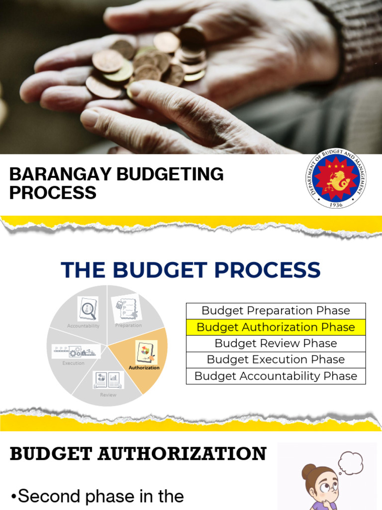 Barangay Budget Authorization Process | PDF | Budget | Appropriation (Law)