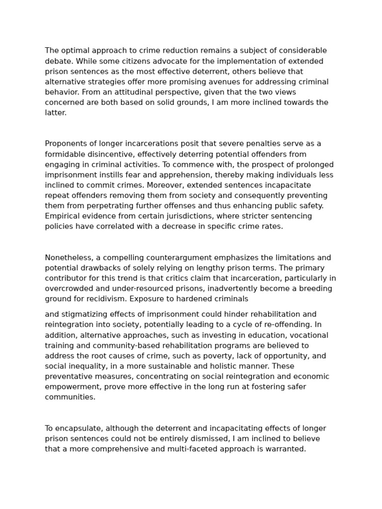 Crime Essay | PDF