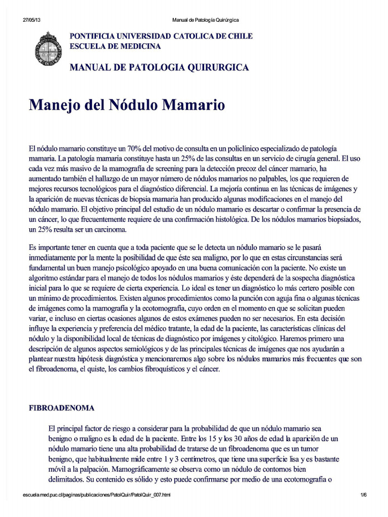 Nodulo Mamario - Desconocido | PDF