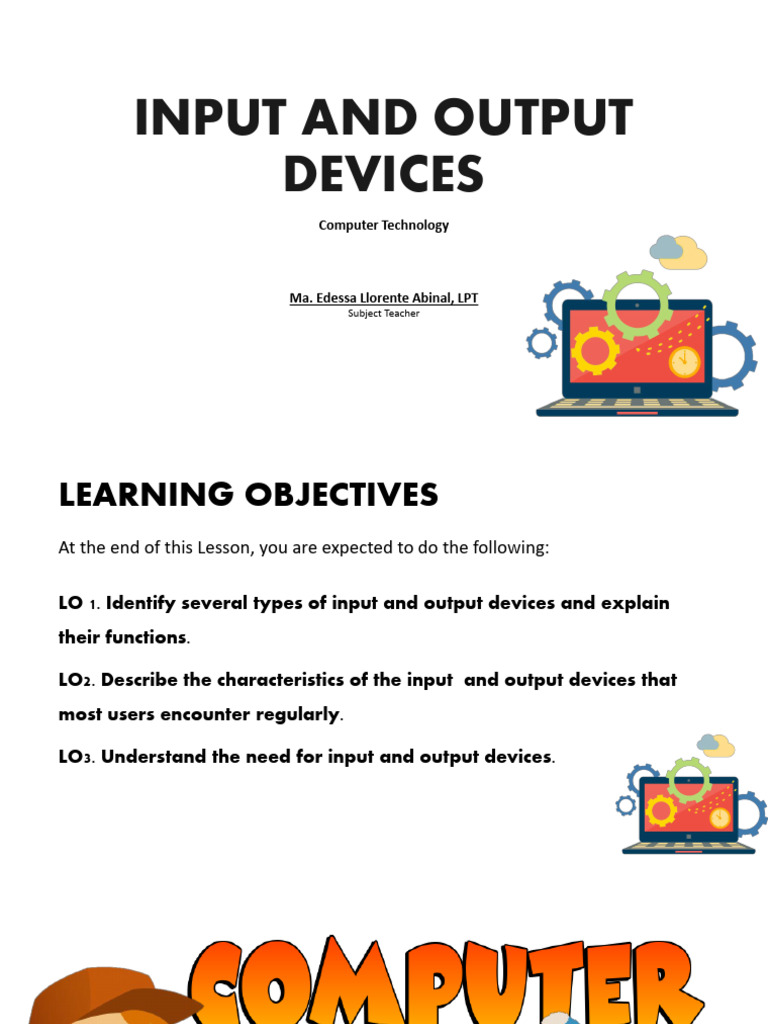 Input and Output Devices | PDF | Input/Output | Computer Keyboard