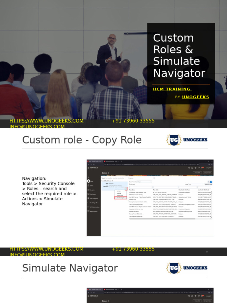 Custom Roles & Simulate Navigator Guide | PDF