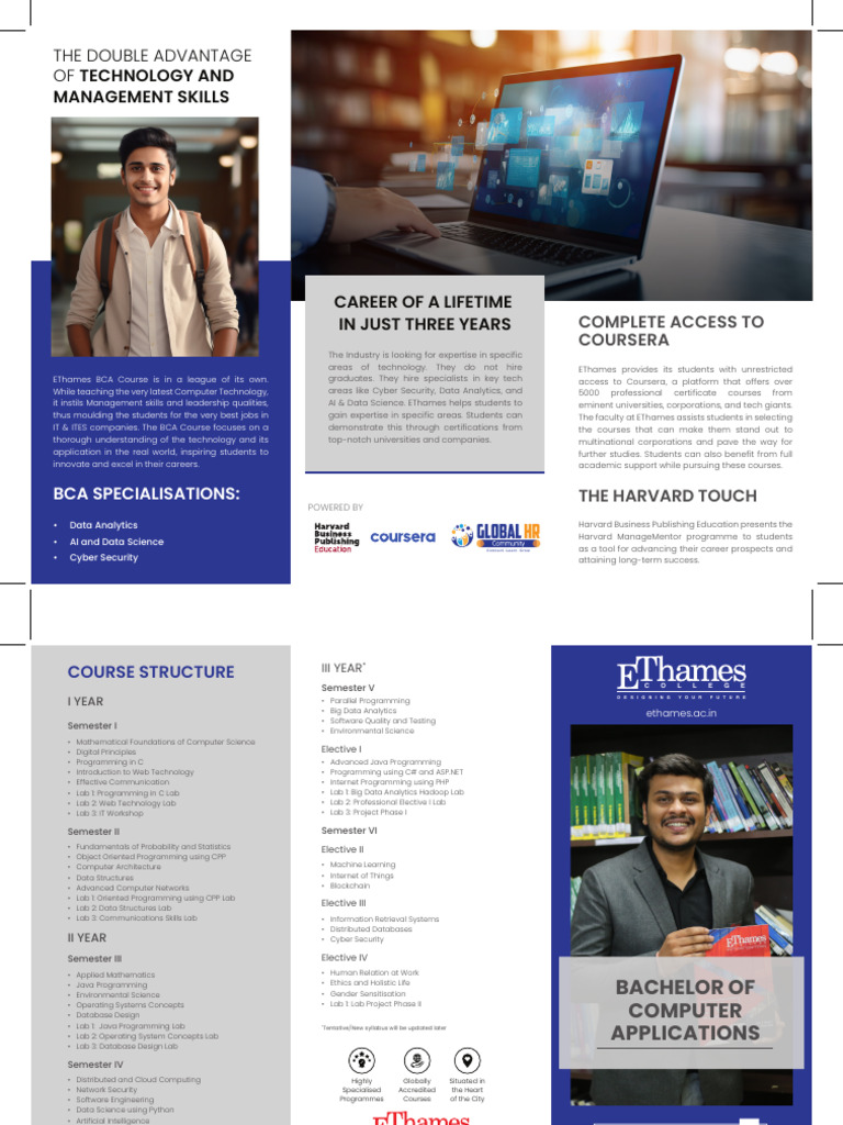 EThames BCA Leaflet - 30-4-2024 | PDF | Computer Programming | Databases