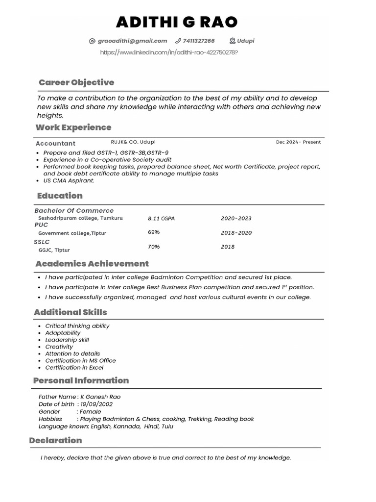 White Simple Resume - 20250404 - 224805 - 0000 | PDF