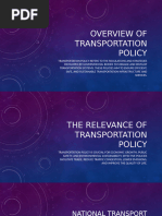 National Transport Policy | PDF | Public Transport | Transport