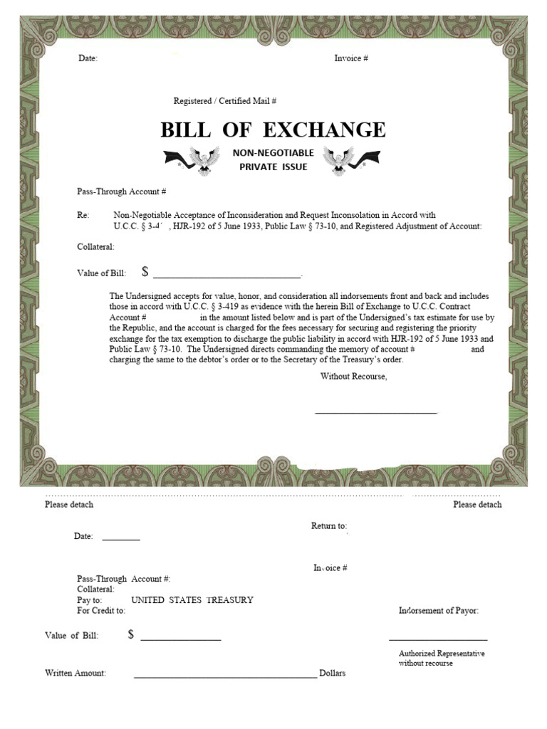 0001 Bill of Exchange | PDF | Uniform Commercial Code | Payments