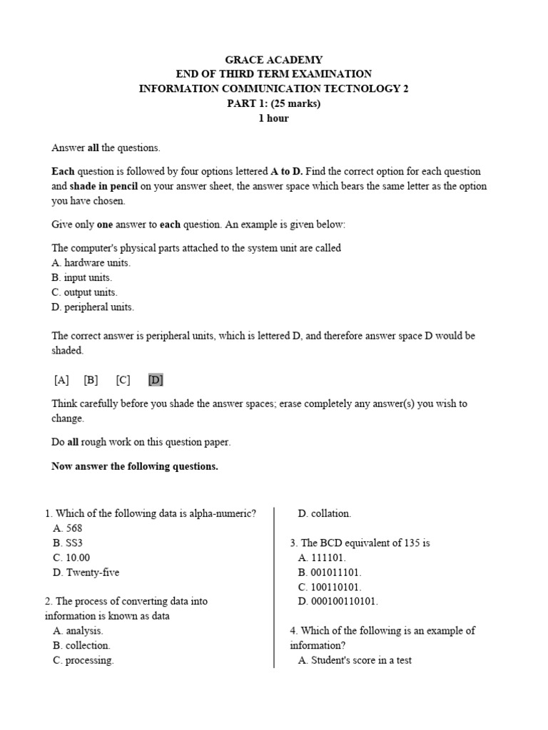 ICT Paper2 Essay SHS 2 | PDF | Central Processing Unit | World Wide Web