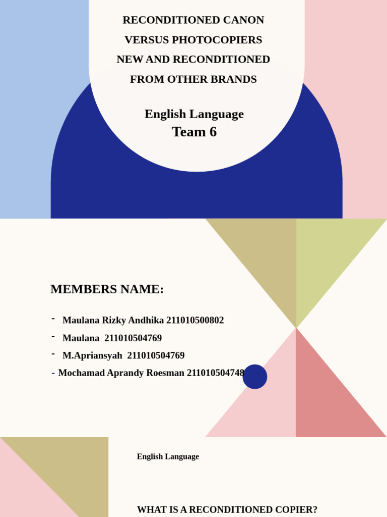 English Language Presentation Team 6 | PDF | Photocopier | Graphic Design