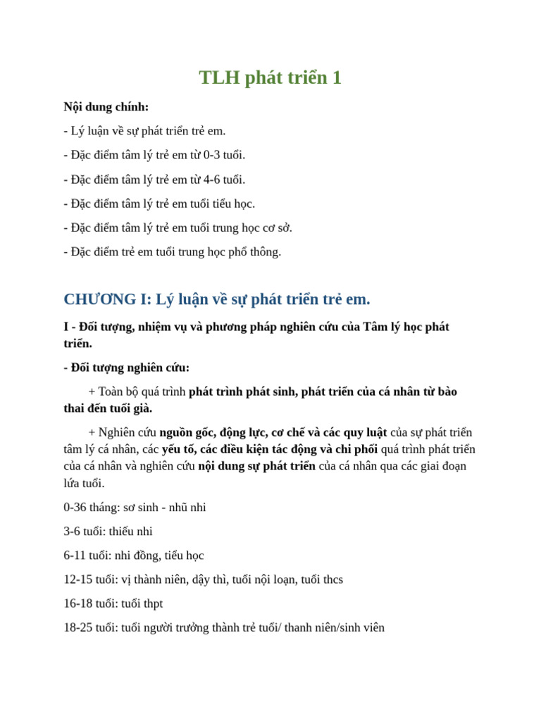 TLH Phát Triển 1 | PDF