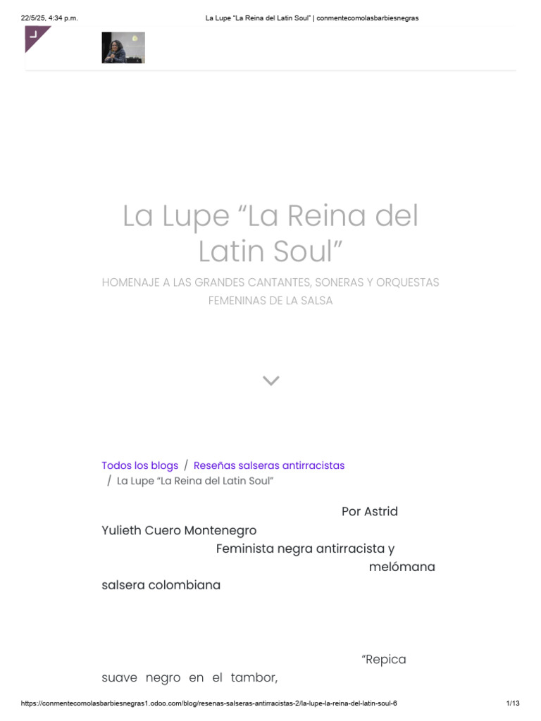 Artículo La Lupe "La Reina Del Latin Soul ...