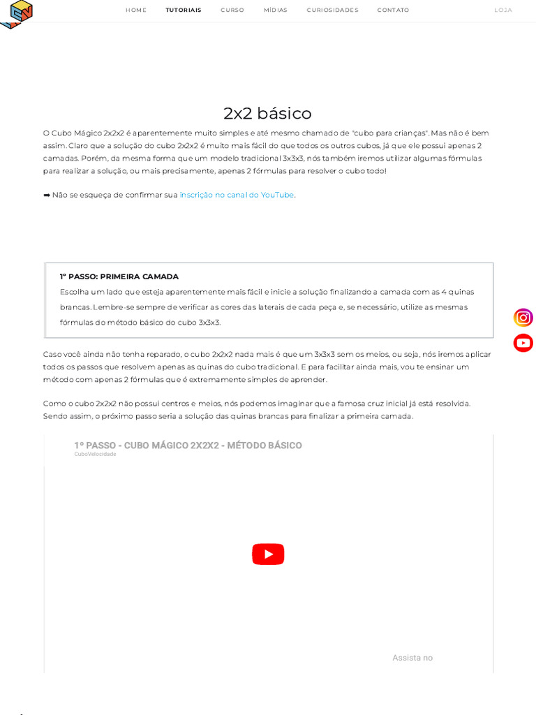 2x2 Básico - CuboVelocidade | PDF