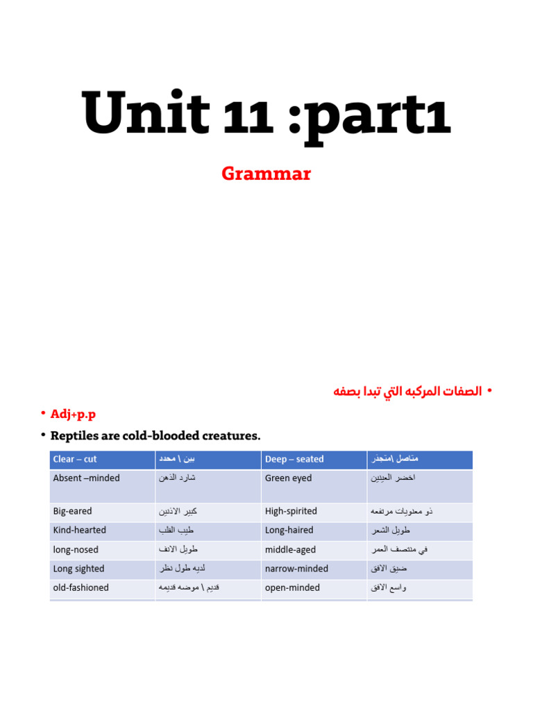 Unit 11 Part 3 Grammar 2 عبقري لغه احمد طارق | PDF