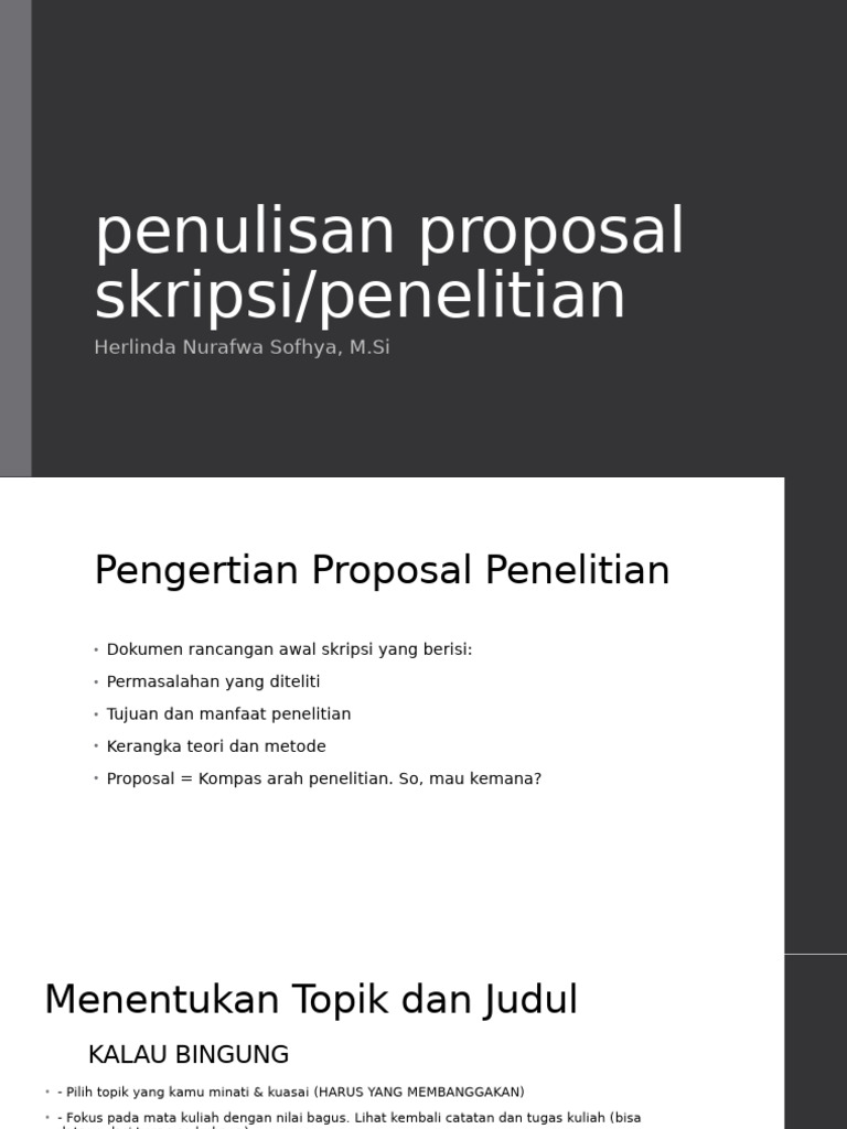 Panduan Menyusun Proposal Skripsi | PDF