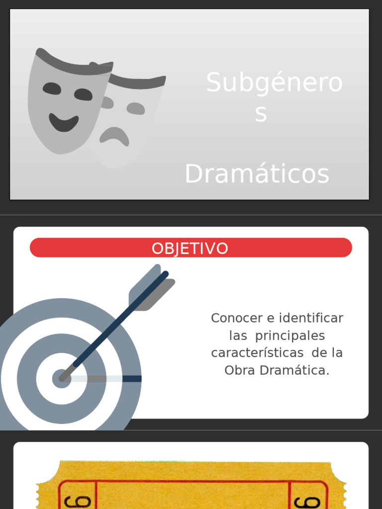 Subgéneros Dramáticos Información A Detalle | PDF | Tragedia | Comedia