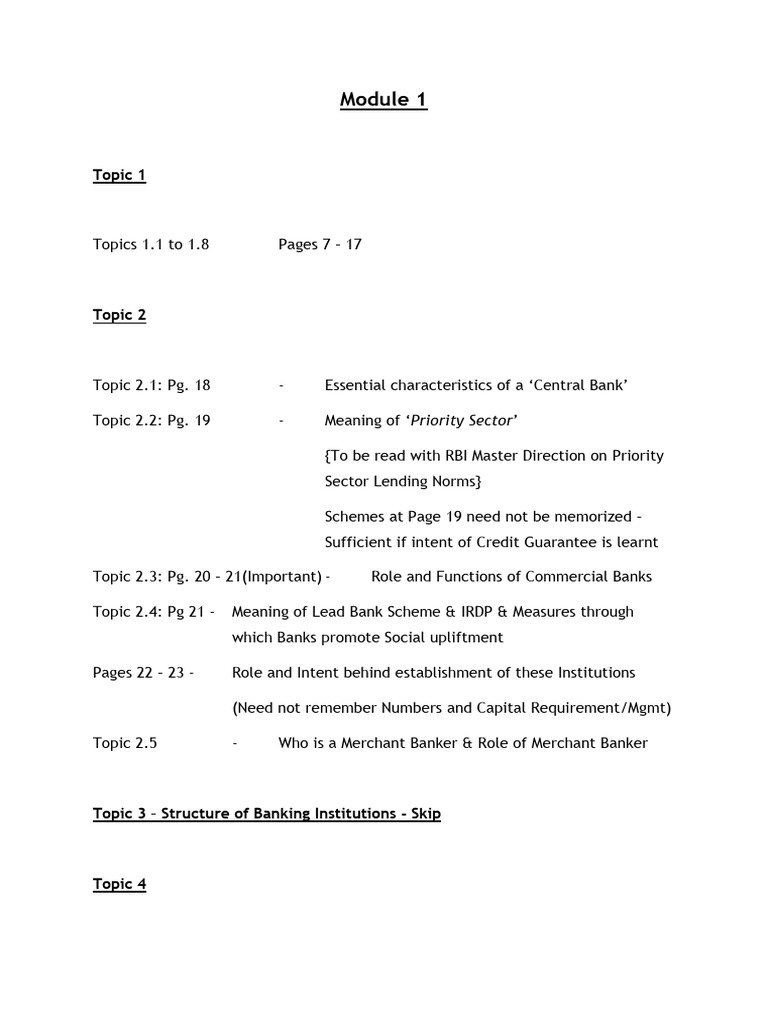 01 Module - Detailed Breakdown of Module 1 | PDF