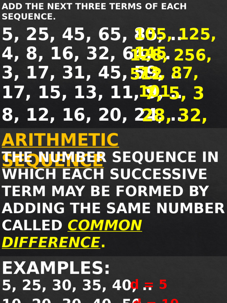 Arithmetic Sequence | PDF