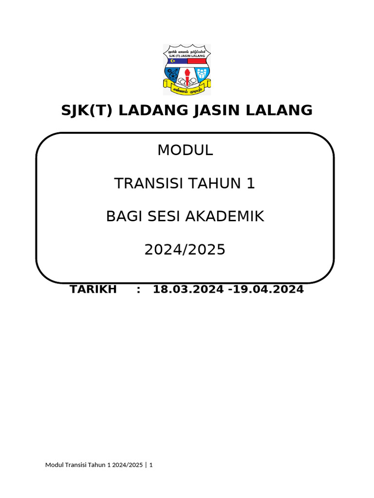 Modul Transisi 2024 - 2025 | PDF