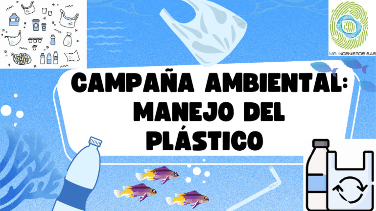 Blue Illustrative Free Plastic Pollution Presentation | PDF