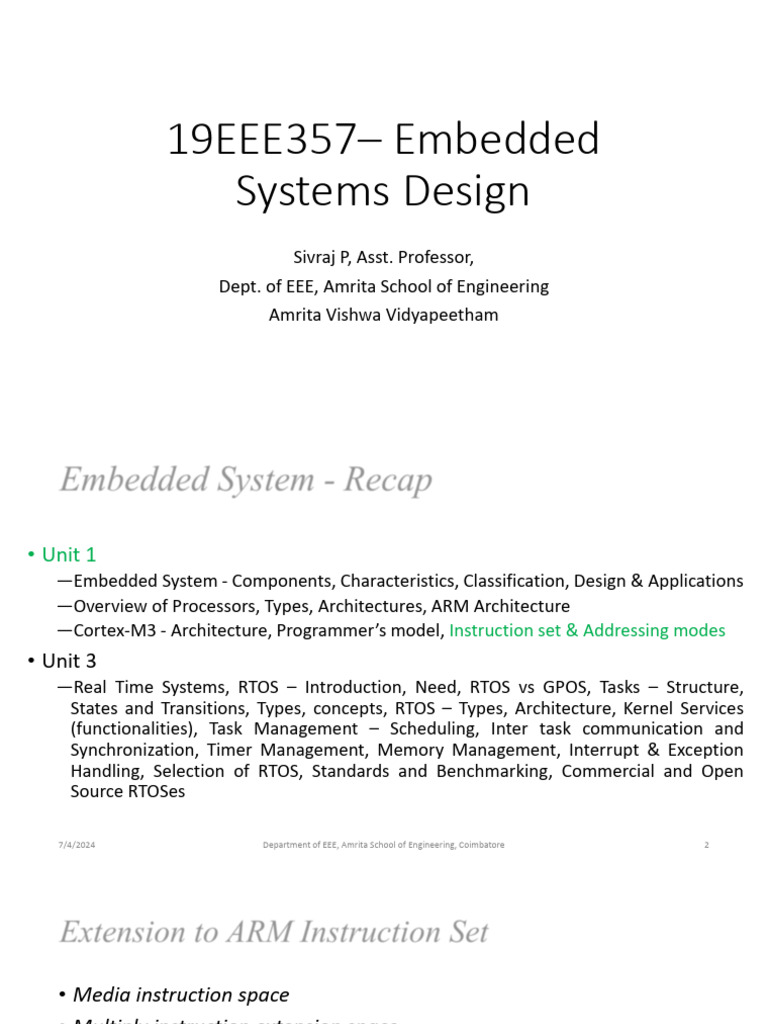 ESD-CortexM3 Extended Instructions Addressing Modes | PDF | Embedded System | Computing