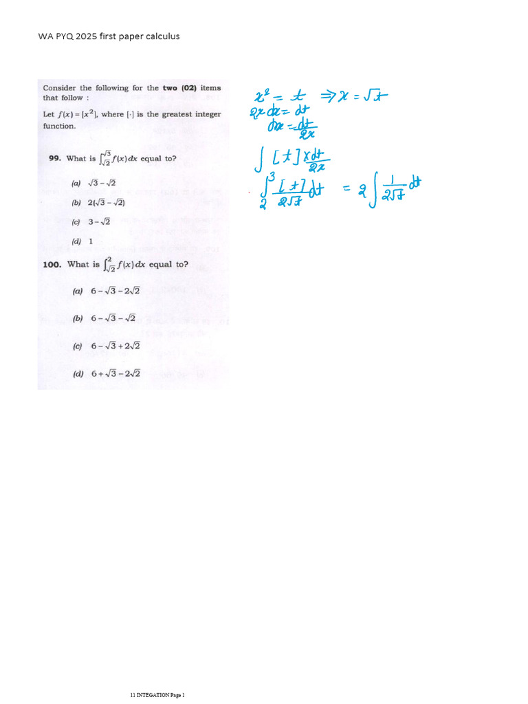 Calculus King for NDA 2025 Exam | PDF