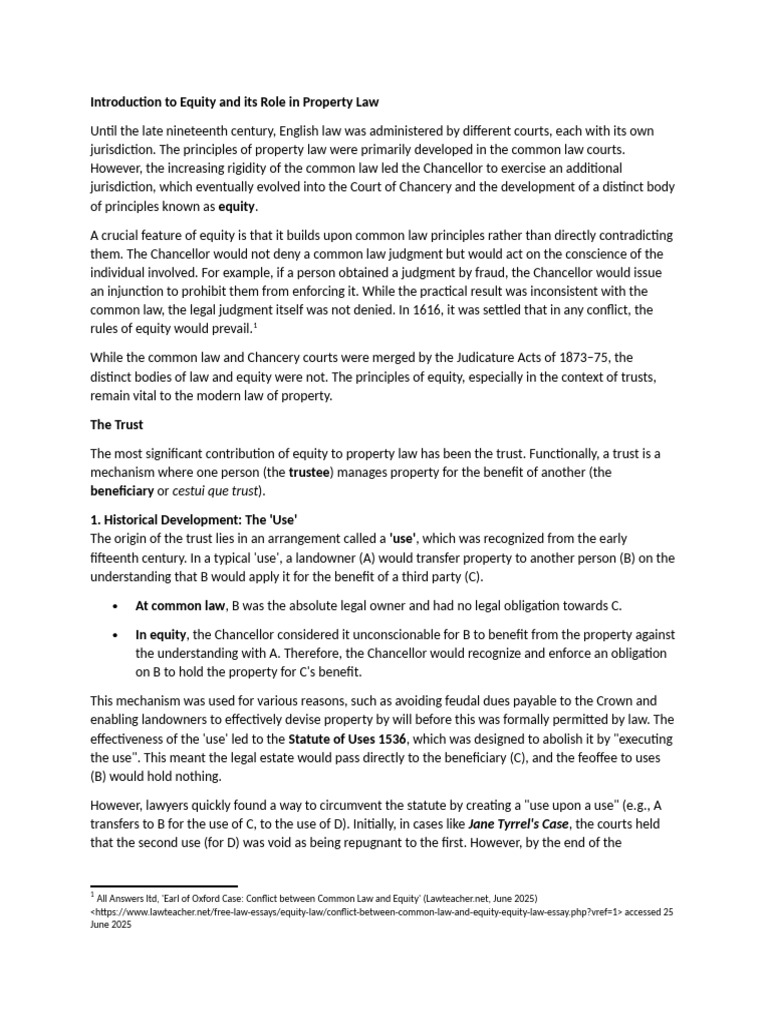 Understanding Equity in Property Law | PDF | Equity (Law) | Mortgage Law