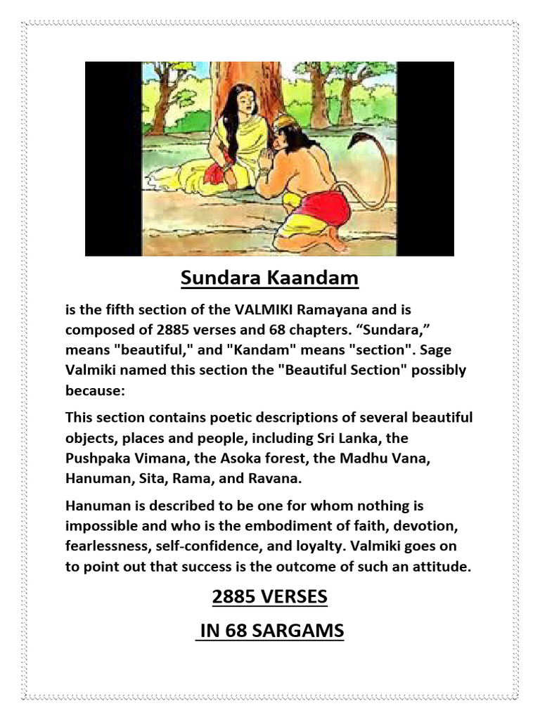 About Sundara Kaandam | PDF
