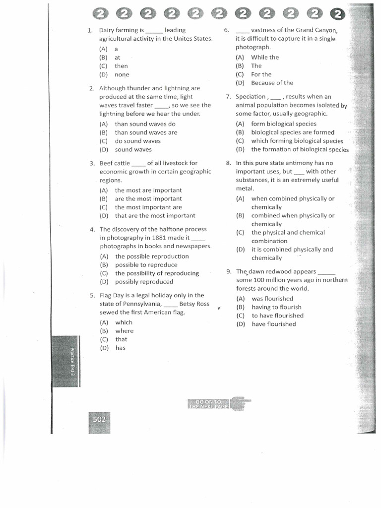 TOEFL Structure | PDF