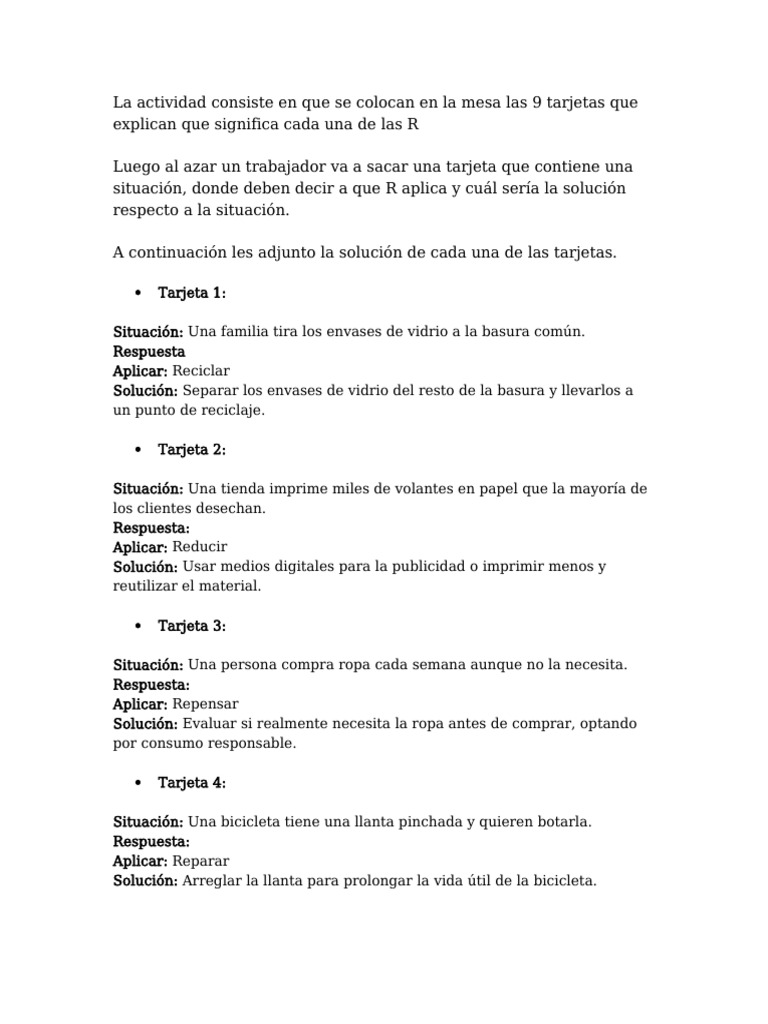Juego - Ludico - Las - 9R Economia Circular Ambiental | PDF | Residuos ...