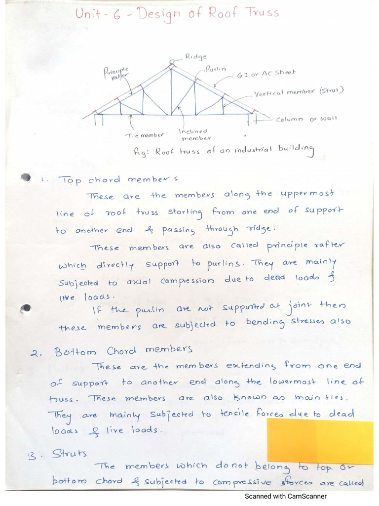 Unit6 - Notes - Design of Industrial Building | PDF