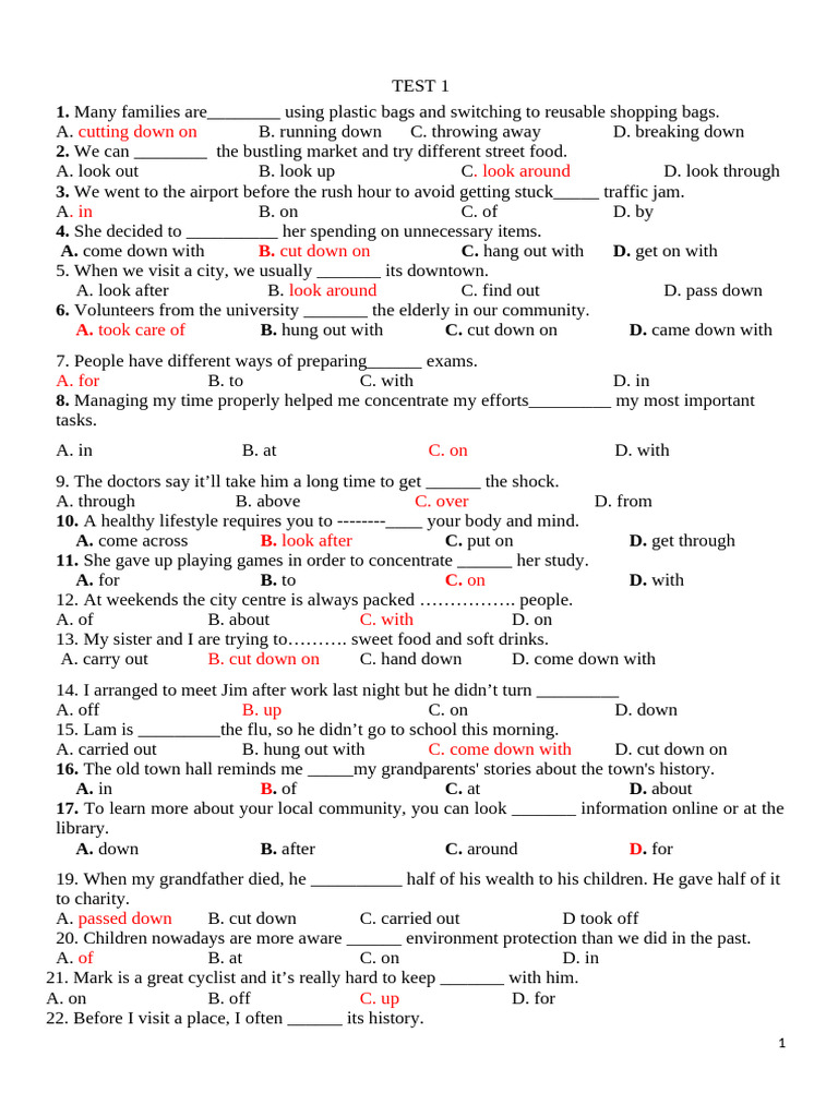 English Vocabulary Practice Exercises | PDF