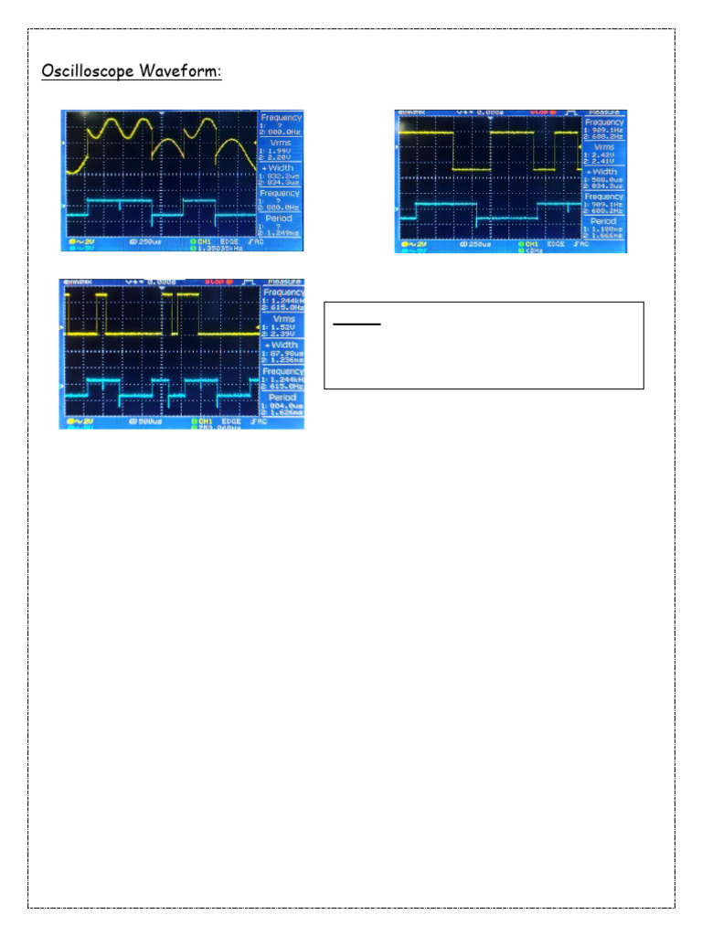 LAB-01,02,03 Oscilloscope Waveform | PDF | Modulation | Radio Technology
