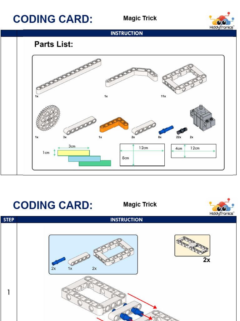 Magic Trick Coding Instructions | PDF