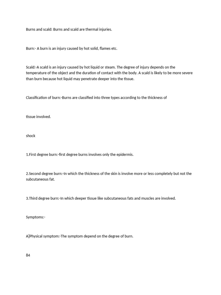 Burns and Scald-WPS Office | PDF | Burn | Necrosis