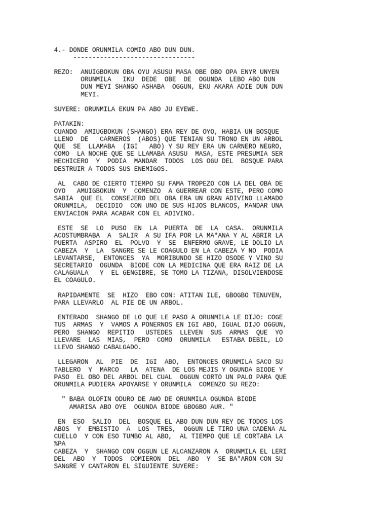Oshum Estaba Pobre e Hizo Santo | PDF | Deidades | Creencia religiosa y ...