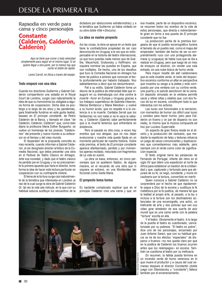 Dossier 94 - Constante Gabriel Calderón | PDF | Teatro
