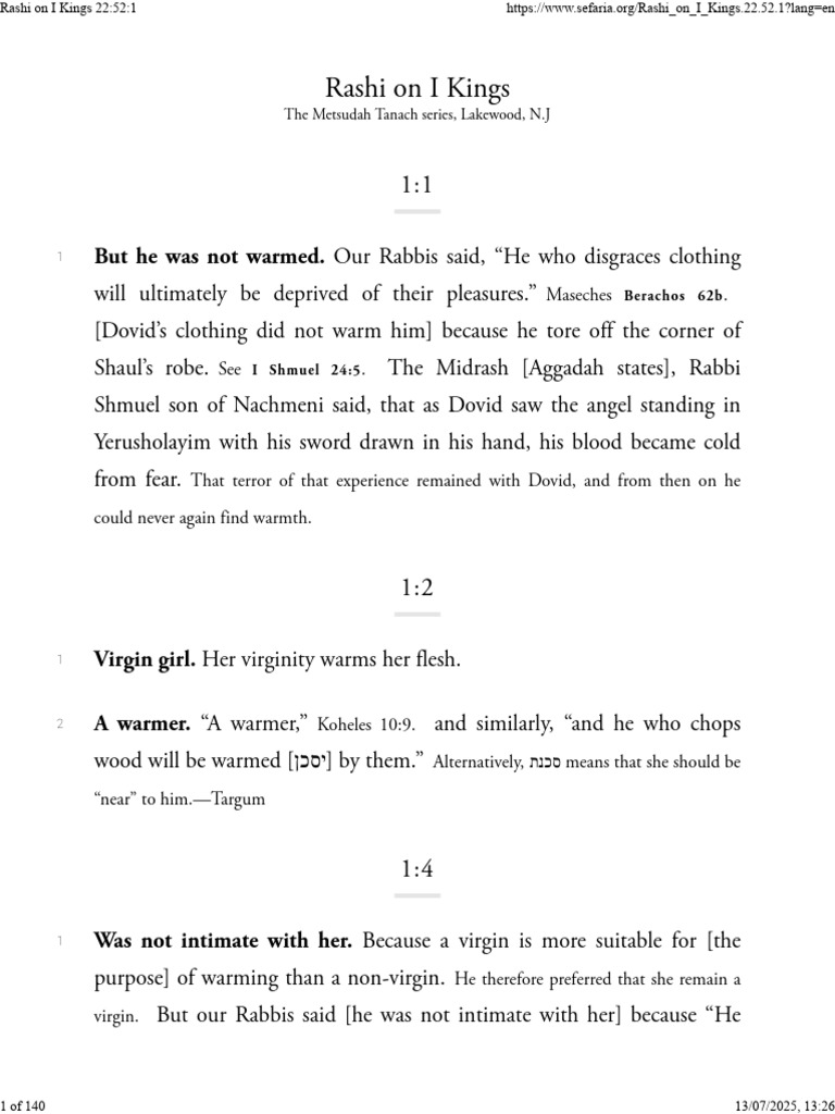 11 RaSHi On 1 Kings | PDF